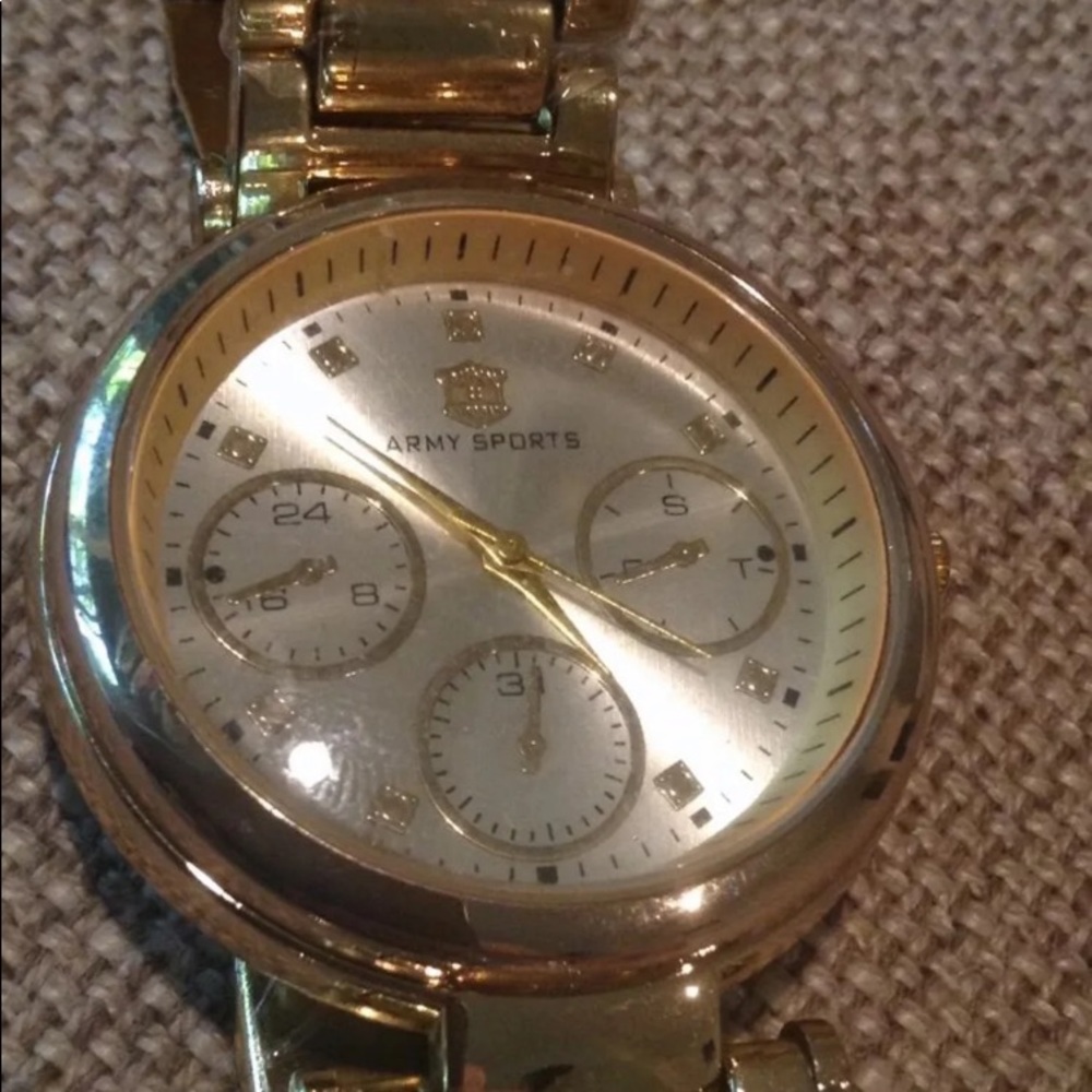Brand New Army Sports Men’s Watch- Gold Color - Gem